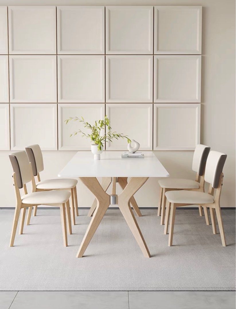 OKE Japandi Dining Table & Chairs, Furniture & Home Living, Furniture ...