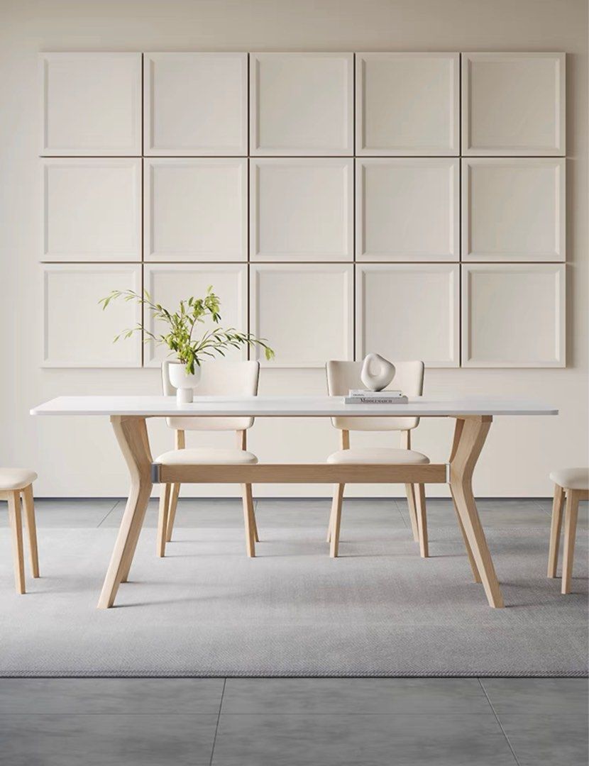 OKE Japandi Dining Table & Chairs, Furniture & Home Living, Furniture ...
