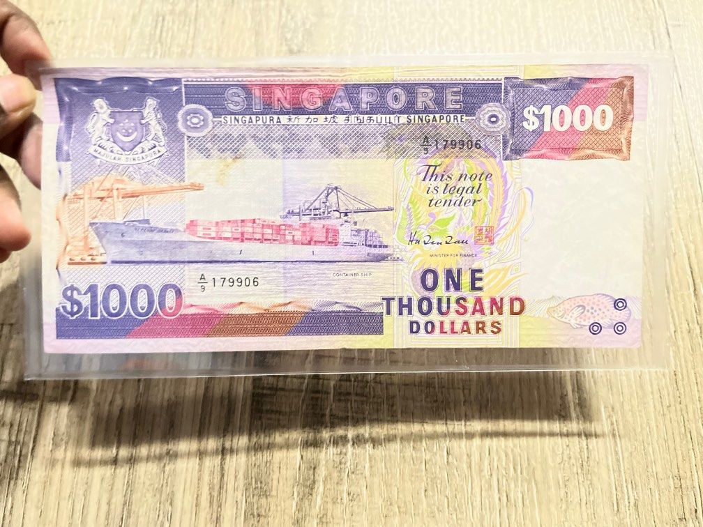 Old Singapore note - ship series $ 1000, Hobbies & Toys, Memorabilia ...