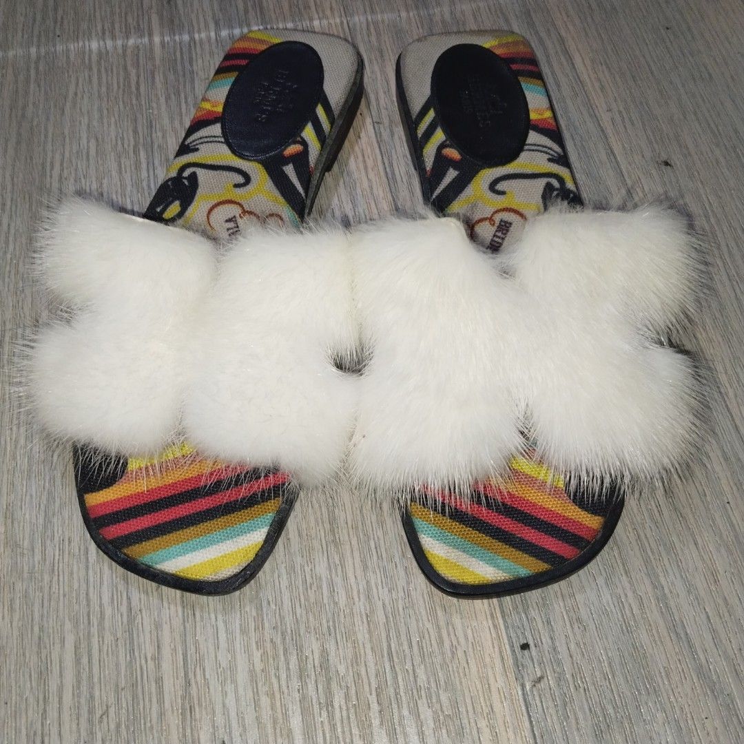 Oran Mink mules Hermes on Carousell