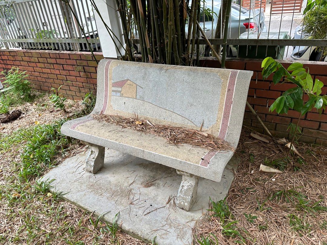 Outdoor Cement Chair, Furniture & Home Living, Outdoor Furniture on ...