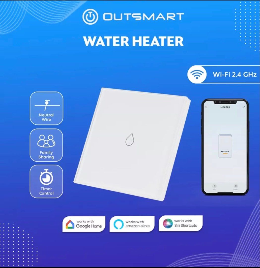 Outsmart smart water heater switch, TV & Home Appliances, Air Conditioners & Heating on Carousell