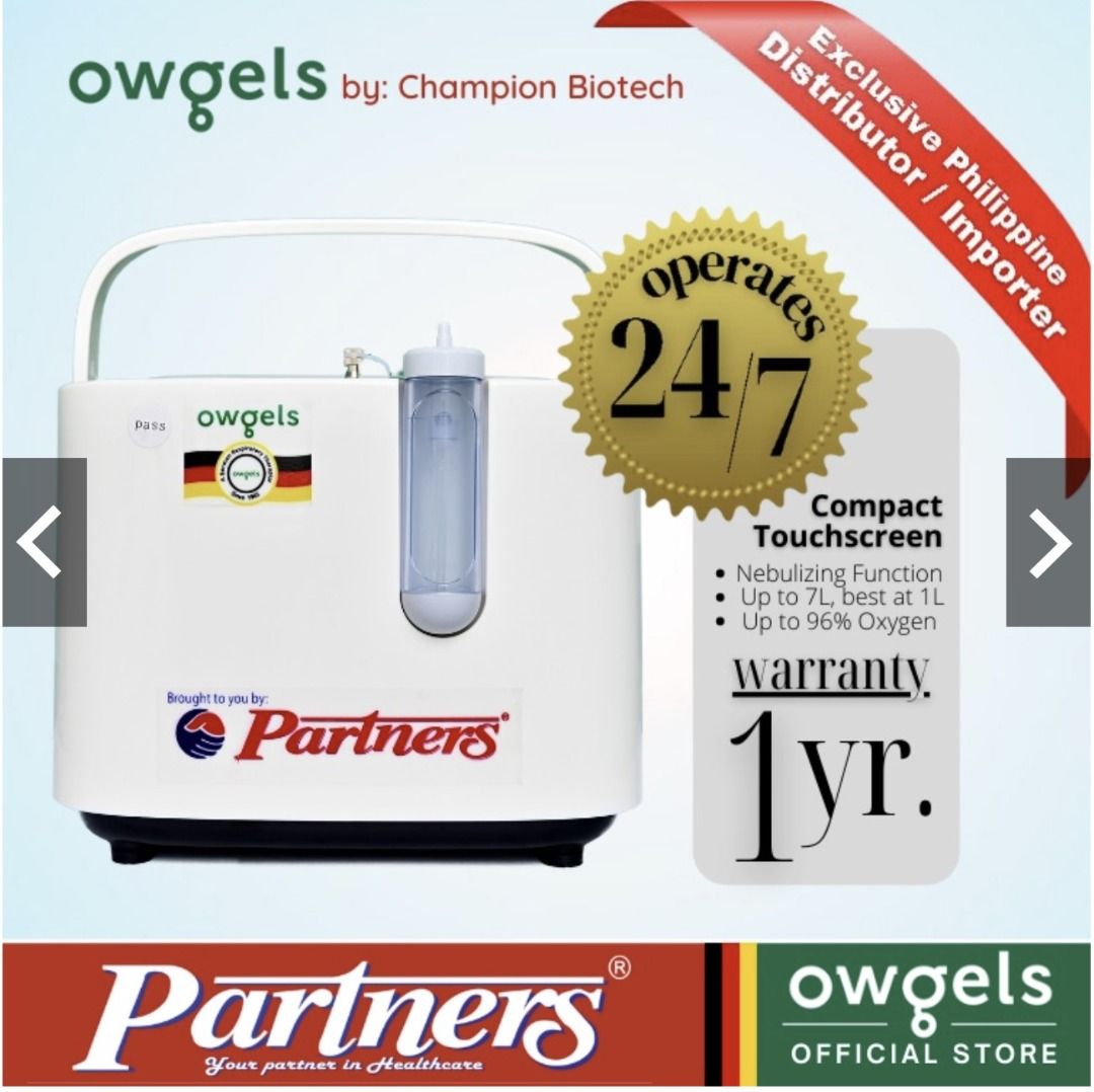 Owgels Compact Touchscreen Oxygen Concentrator (Model: OZ-1-08TMO ...