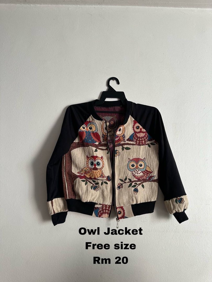 Owl jacket design, Women's Fashion, Coats, Jackets and Outerwear on ...
