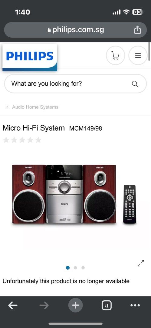 Philips Micro System MCM149 Home Speakers and Radio Set, TV & Home Appliances, TV ...