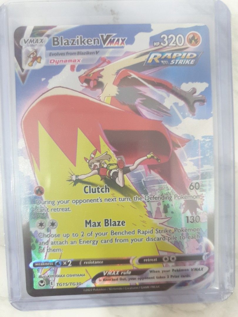 Pokemon card - Blaziken Vmax, Hobbies & Toys, Toys & Games on Carousell