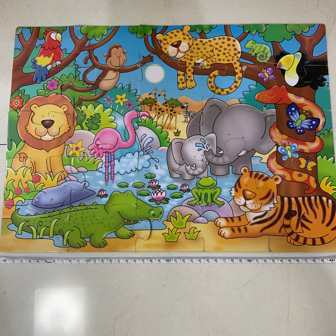 Puzzle binatang/puzzle hewan/puzzle besar/puzzle animal/puzzle 25 pcs, Toys & Collectibles ...