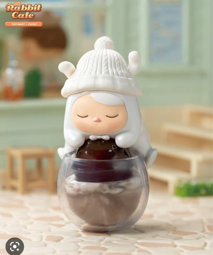 Rabbit Cafe Pucky Popmart Ice Latte Coffee Bean, Hobbies & Toys, Toys ...