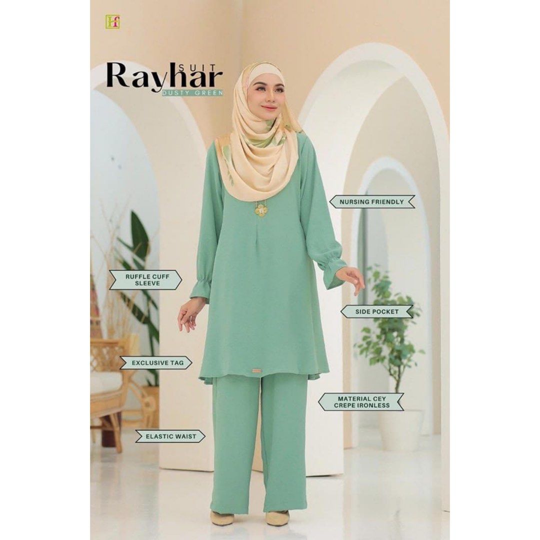 Rayhar Suit, Women's Fashion, Muslimah Fashion, Baju Kurung & sets on ...