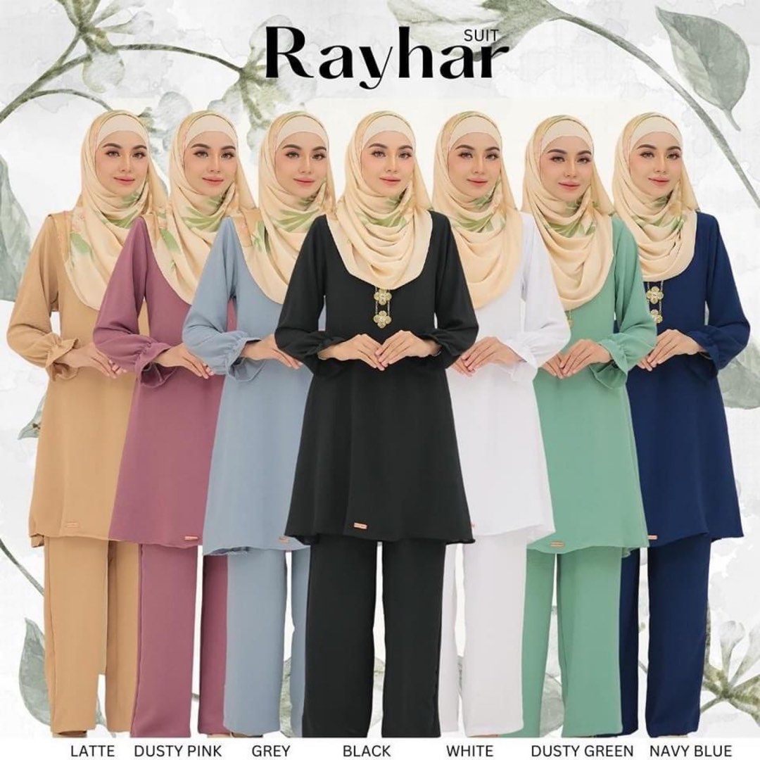Rayhar Suit, Women's Fashion, Muslimah Fashion, Baju Kurung & sets on ...