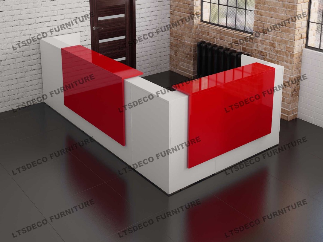 RECEPTION COUNTER TOP TALE L-SHAPE OFFICE FURNITURE PARTITION on Carousell