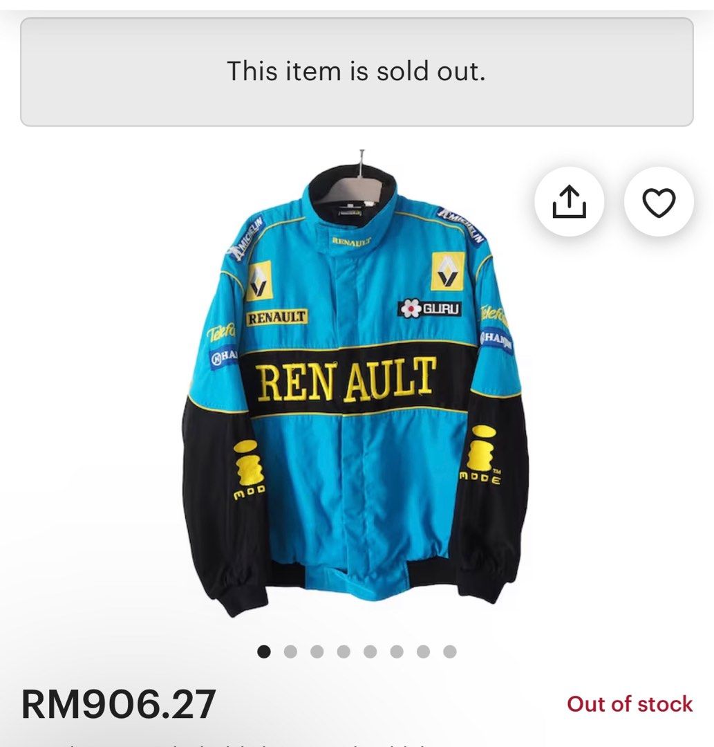 Renault Vintage Racing Jacket, Men's Fashion, Coats, Jackets and ...