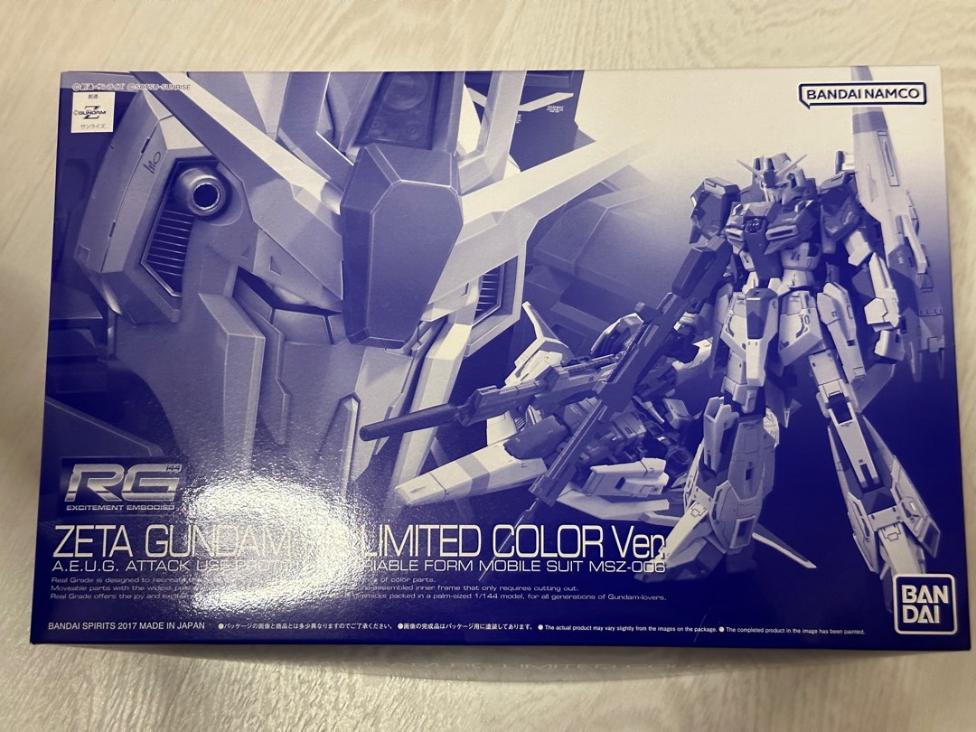 RG 1/144 ZETA GUNDAM RG LIMITED COLOR Ver., 興趣及遊戲, 玩具 & 遊戲類 - Carousell