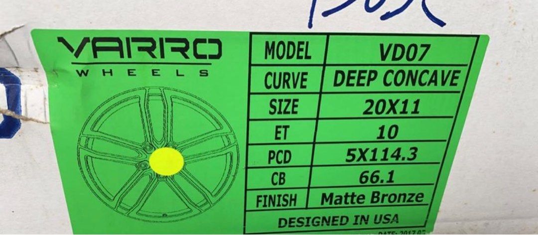 Rim 20 VARRO VDO7 concave rim nissan gtr mustang, Auto Accessories on ...