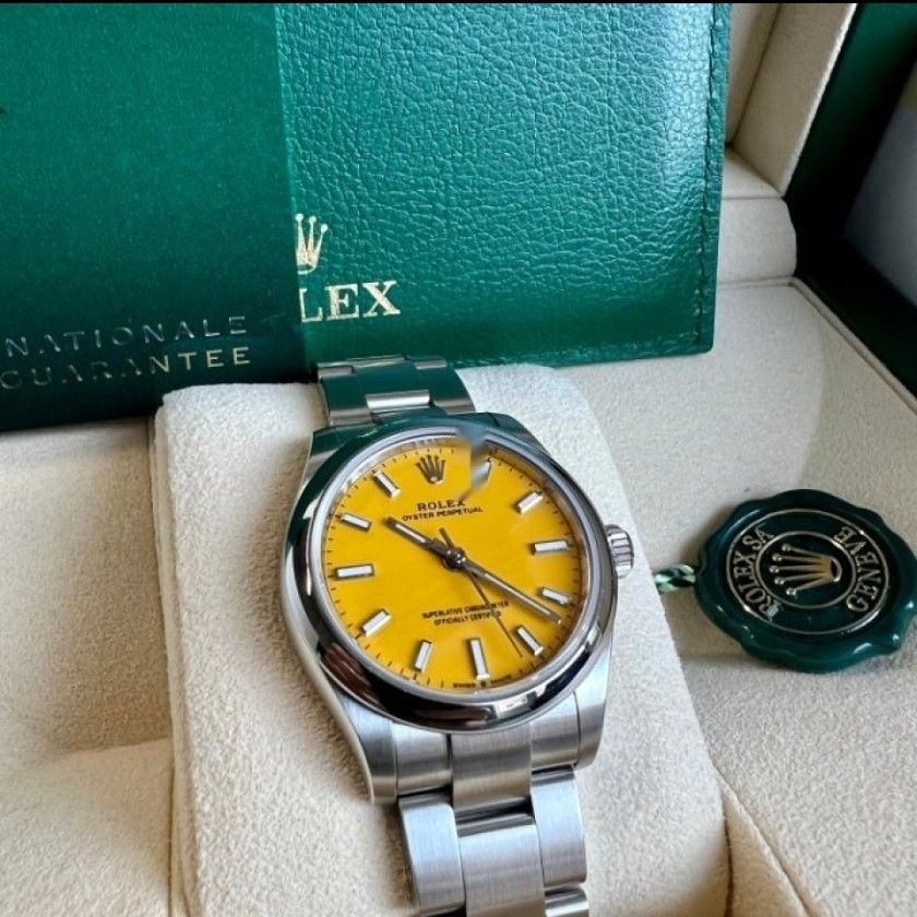 Rolex 126000 Yellow Oyster Perpetual OP 36mm Watch Full Set (B&P ...