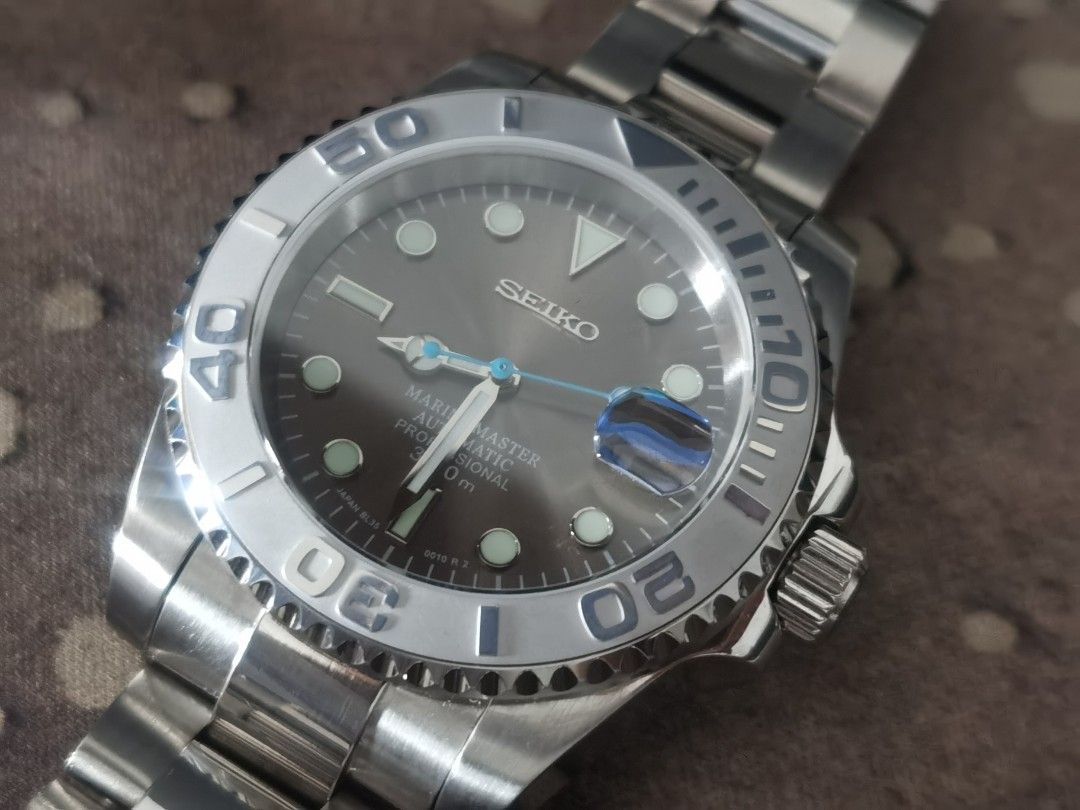 Seiko mod custom Yacht Master Marine master, Men's Fashion, Watches ...