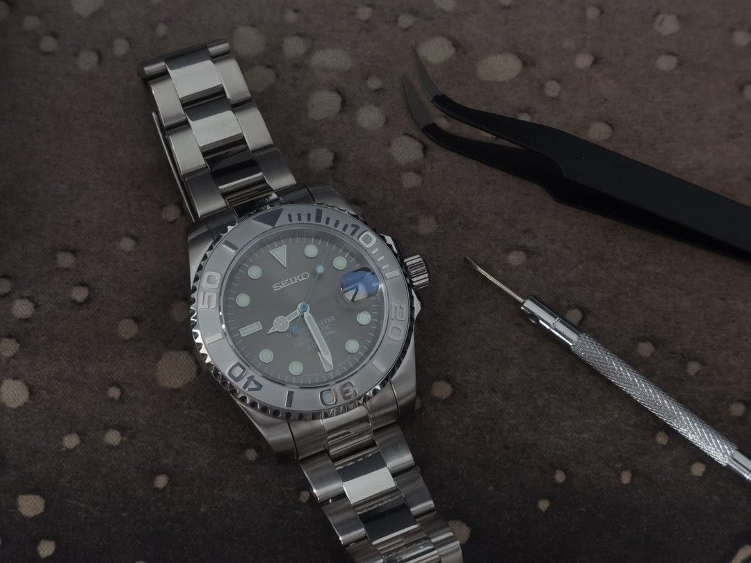 Seiko mod custom Yacht Master Marine master, Men's Fashion, Watches ...