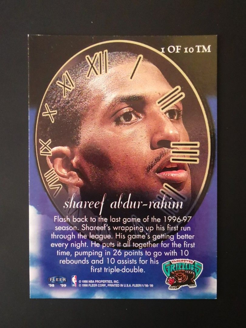 Shareef Abdur Rahim Timeless Memories Nba Cards Insert, Hobbies & Toys ...