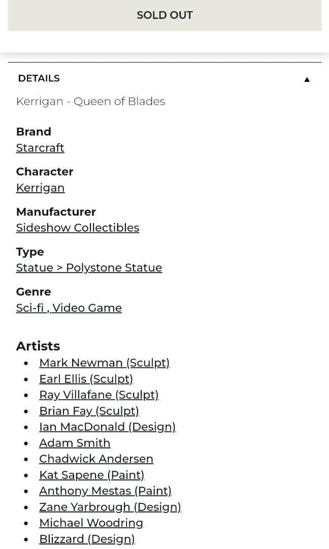 Sideshow Kerrigan Statue (1/4 Scale) Starcraft, Hobbies & Toys, Toys ...