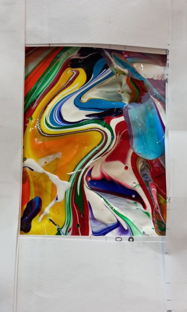 Singapore artist Tan Chong Bin Abstract Acrylic Painting on 'Dinosaurs ...