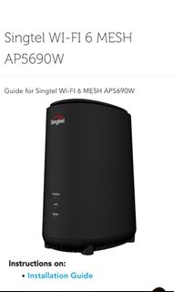 Singtel WI-FI 6 MESH AP5690W AX5400 wifi, Computers & Tech, Parts ...