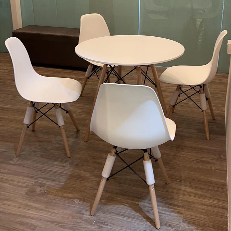 Small round conference table Negotiation table Office simple reception ...