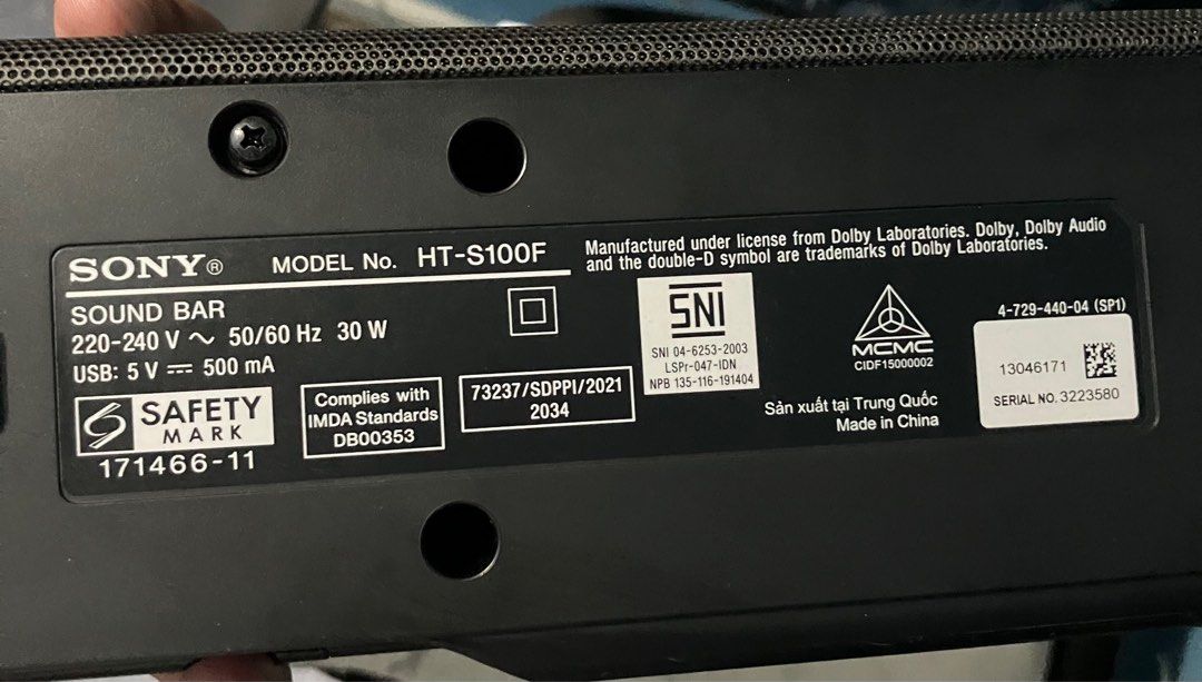 Sony HT-S100F Soundbar, Audio, Soundbars, Speakers & Amplifiers on ...