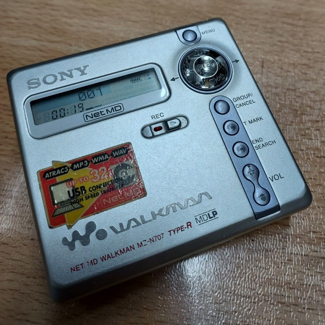 SONY MD player mini disc MZ-N707, 音響器材, 音樂播放裝置 MP3及CD Player - Carousell