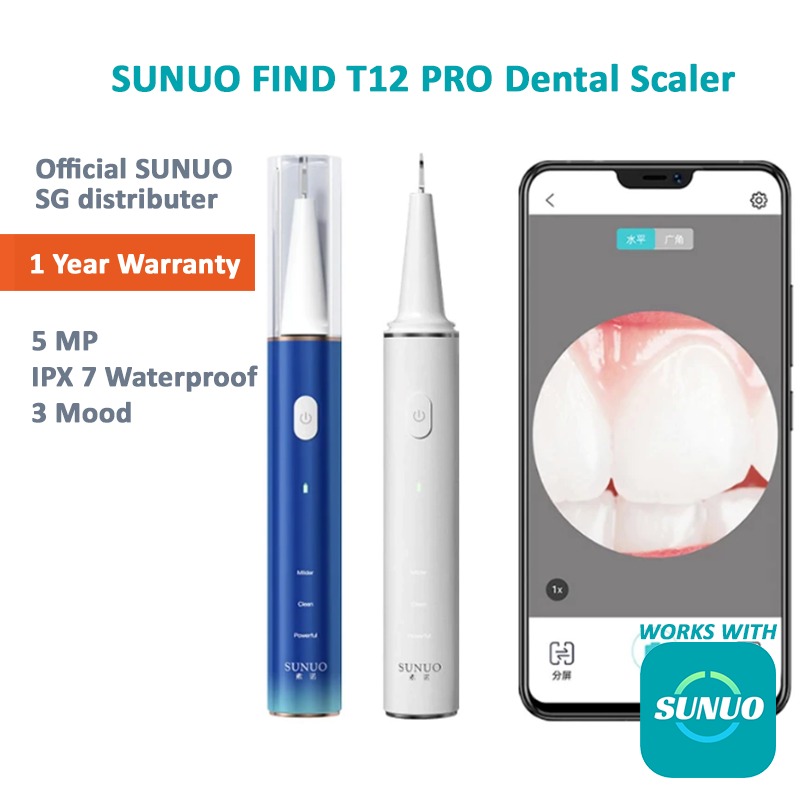 Sunuo T12 Pro Smart Visual Ultrasonic Dental Scaler High Precision ...