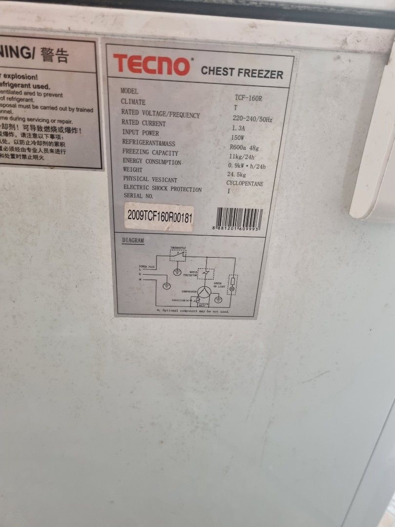 Techno Freezer, TV & Home Appliances, Kitchen Appliances, Refrigerators ...