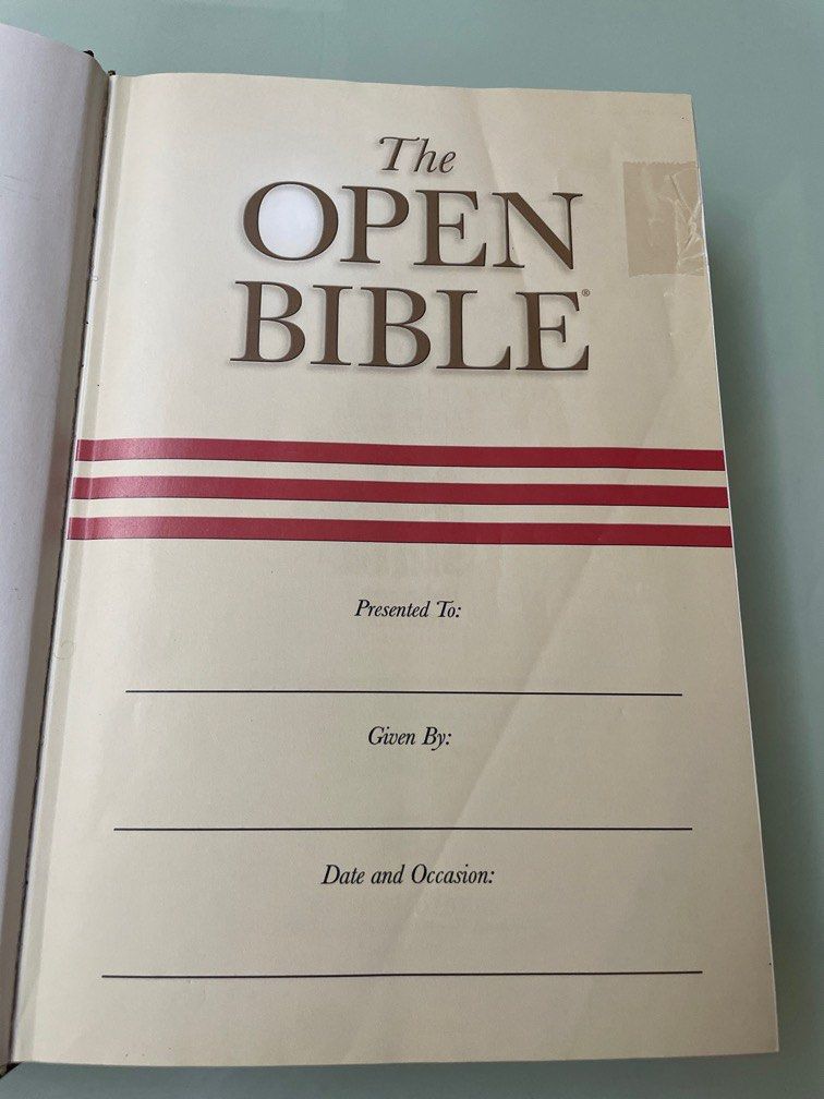 The Open Bible NKJV Expanded Edition (older edition), Hobbies & Toys ...