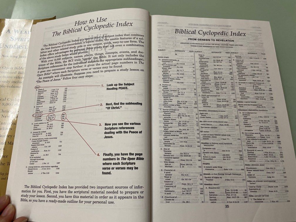 The Open Bible NKJV Expanded Edition (older edition), Hobbies & Toys ...
