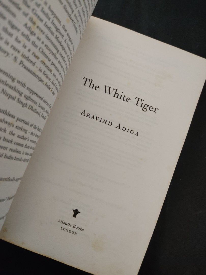 The White Tiger by Aravind Adiga on Carousell