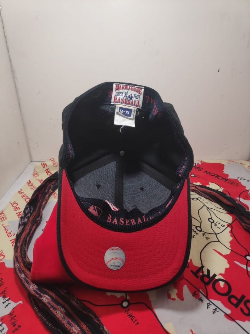 Topi MLB Logo A Original, Fesyen Pria, Aksesoris, Topi di Carousell