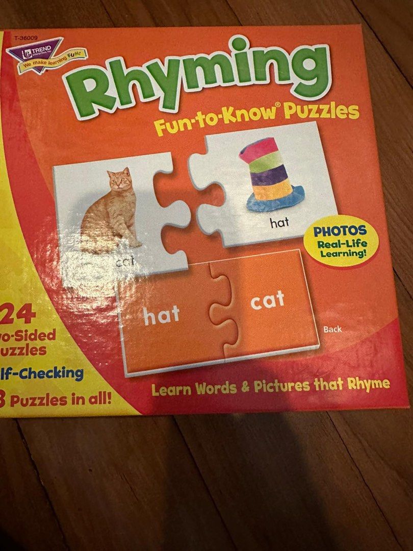 Trend Enterprises Rhyming Fun-to-know Puzzles, Hobbies & Toys, Toys ...
