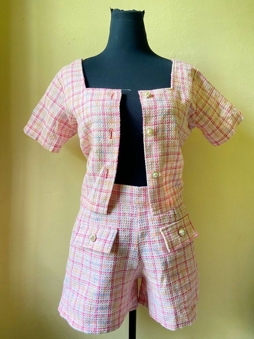Tweed Coords Set Blazer Type Top and Shorts Garterized (Barbie Outfit ...