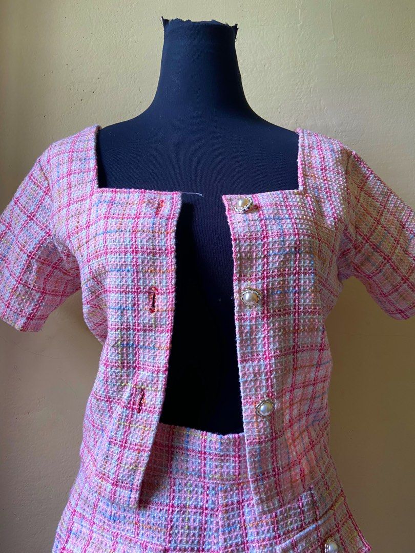 Tweed Coords Set Blazer Type Top and Shorts Garterized (Barbie Outfit ...