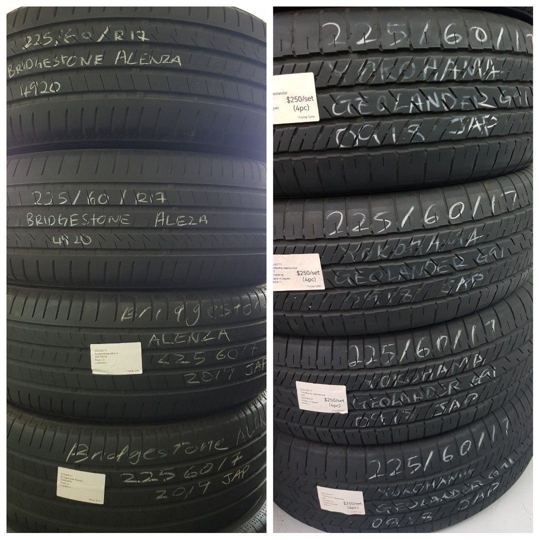 Used 225 60 17 Yokohama Geolander/ Bridgestone Alenza Tyres, Car ...