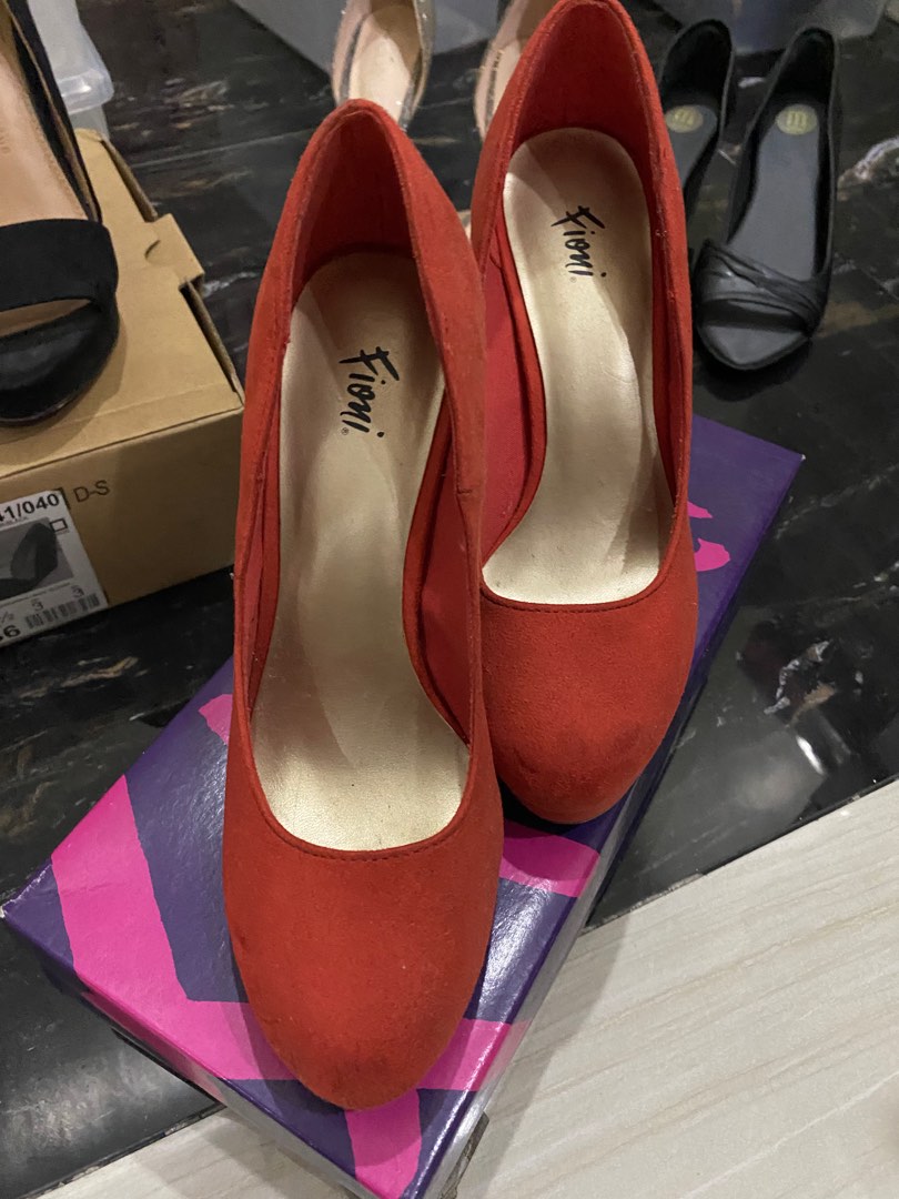 Used Payless 4 inches Suede Party Heels on Carousell