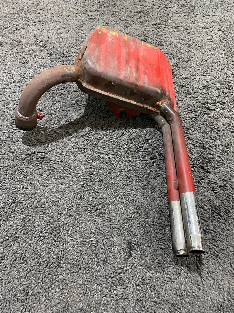 Vespa Ken Cobbing Twin Pipe Exhaust, Motorcycles, Motorcycle ...