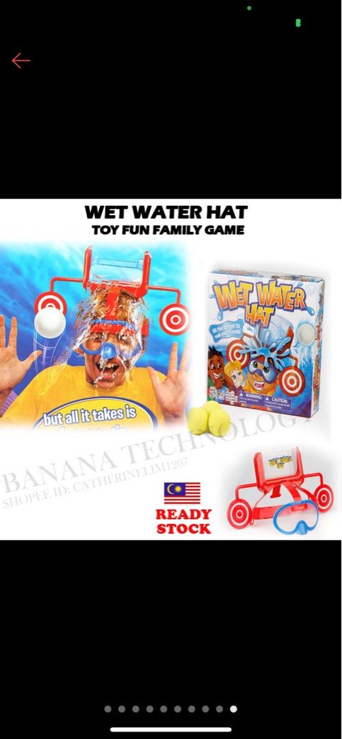 Wet Water Hat Toy Fun Family Game Wet Head Party Games Toys, Sports ...