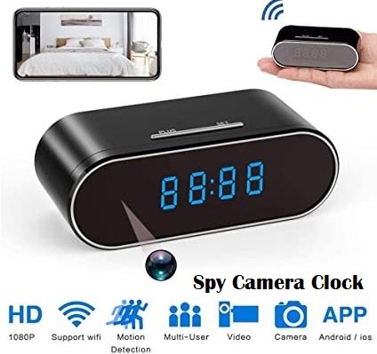Wireless Mini IP Camera Clock | Pinhole Spy Cam Video Audio Recorder ...