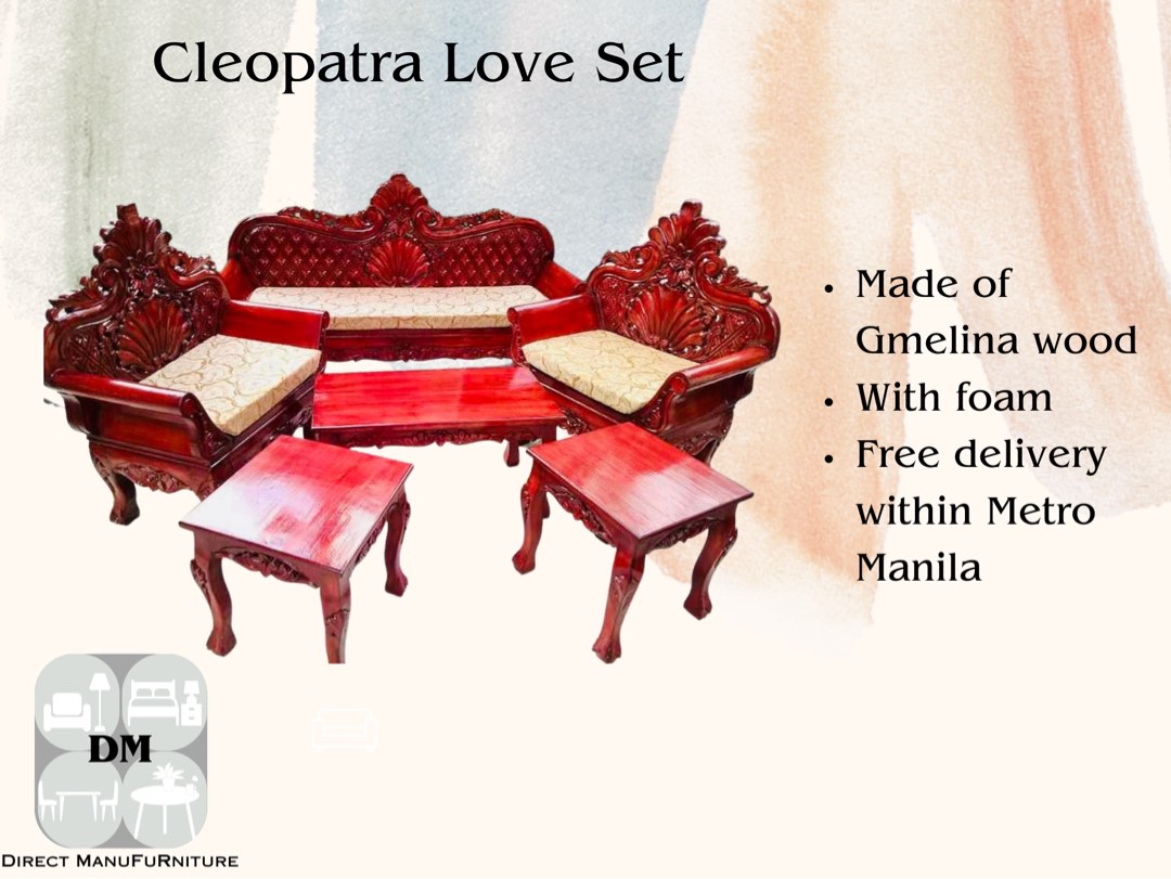 Wooden Sala Set on Carousell