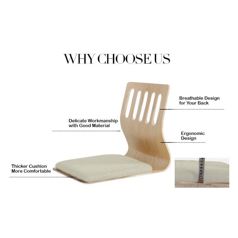 wooden tatami chair muji style, Furniture & Home Living, Furniture ...