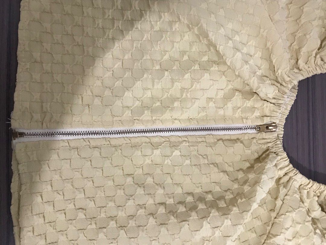 Yellow textured top on Carousell