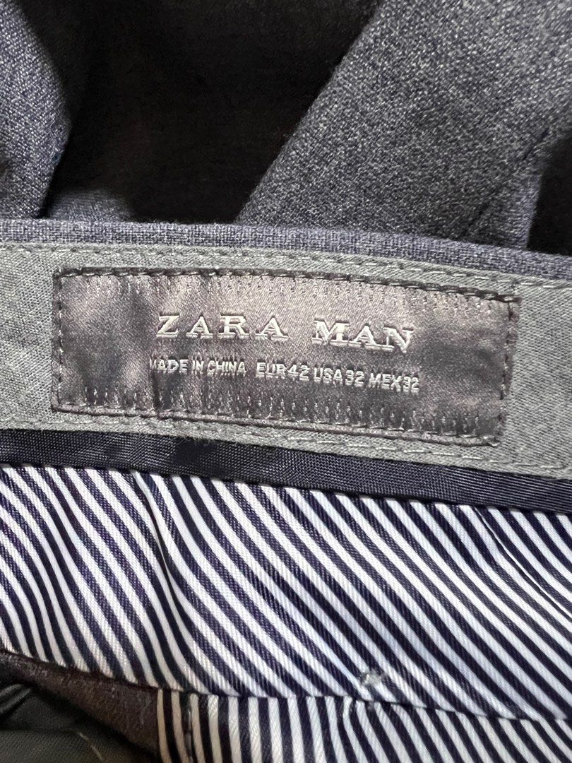 Zara Formal Grey Pants, Men's Fashion, Bottoms, Trousers on Carousell