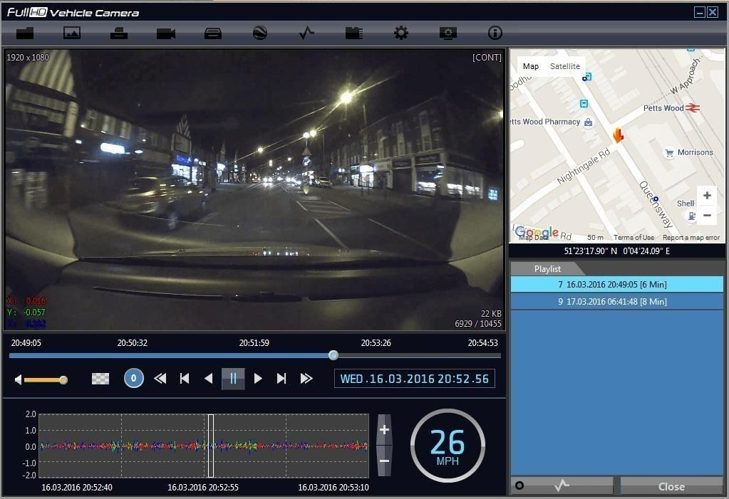 040) VISION TRACK VT1000 FLEET DASH CAM GPS 1080P HD COMMERCIAL CAMERA ...