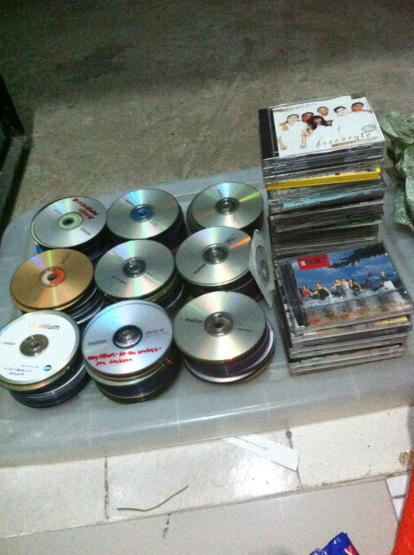 1000 DVDs and 500 used CDs on Carousell