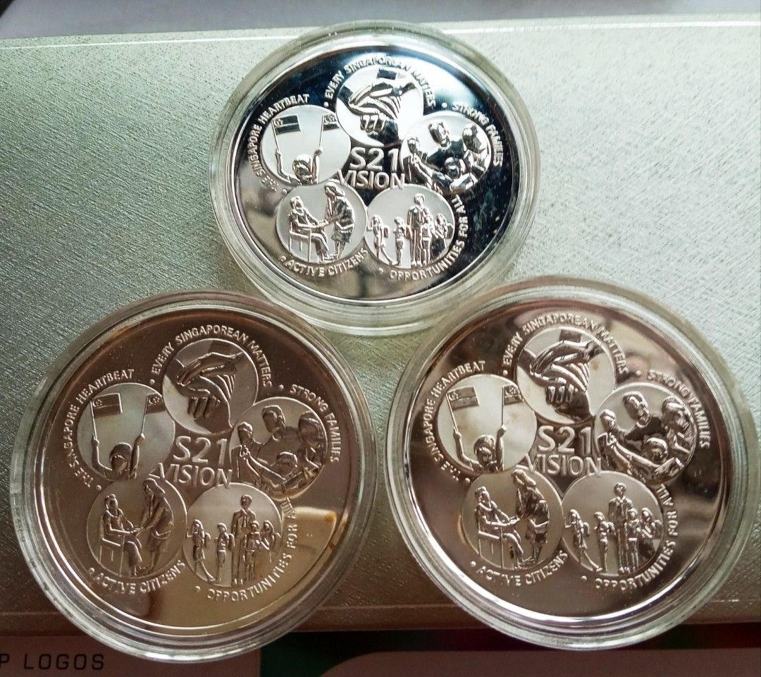1999 2000 2001 Singapore NDP Silver Proof Medals Set, Hobbies & Toys ...