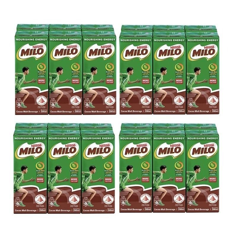 [200ml x 48 packets] Nestle Milo Ready to Drink Packet Drinks Chocolate ...